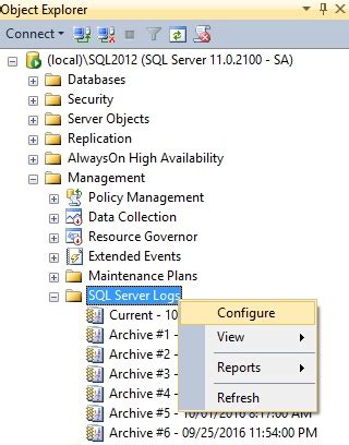 Limit The Size Of Error Log Files Sqlhints
