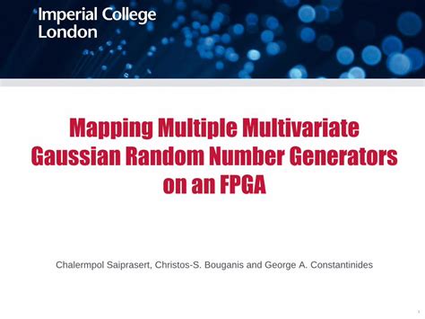 pdf mapping multiple multivariate gaussian random …conferenze dei polimi it fpl2010