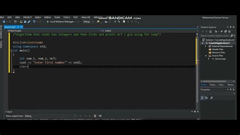 c program to find hcf gcd youtube