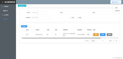基于vue全家桶与node js的管理系统（附源码） vue node 源码 csdn博客
