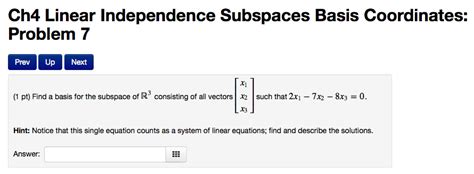 solved find a basis for the subspace of r 3 consisting of