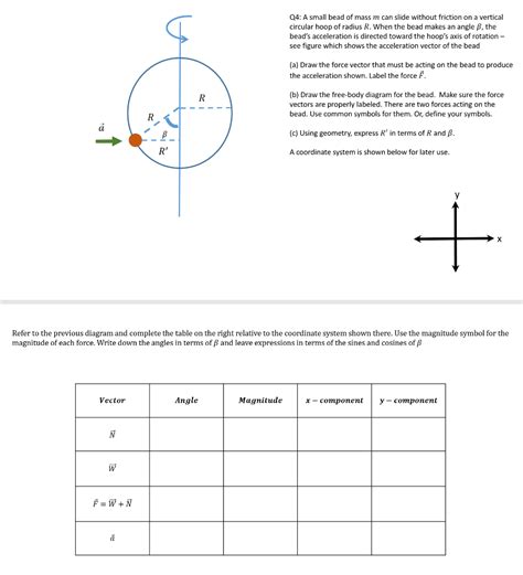 solved 04 a small bead of mass m can slide without friction