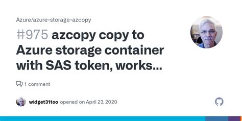 Azcopy Copy To Azure Storage Container With SAS Token Works But