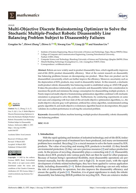 pdf multi objective discrete brainstorming optimizer to solve the stochastic multiple product