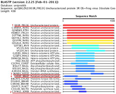 a result set obtained from a blast sequence search underlined download scientific diagram