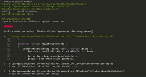 Problem When Installing Livewire On Jetstream Issue 61 Laravel