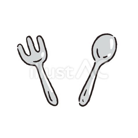 食器 フォークとスプーンイラスト No 2246744無料イラストフリー素材ならイラストAC