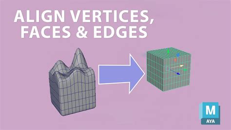 How To ALIGN VERTICES FACES OR EDGES In Maya Using The Scale Tool 60