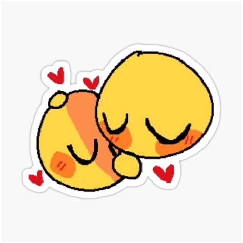 Bestest Buddies Adorable Cursed Emoji Sticker For Sale By Bluepencilart Redbubble