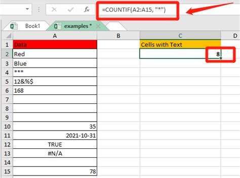 How To Count Cells With Text In Excel