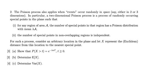 solved 2 the poisson process also applies when events