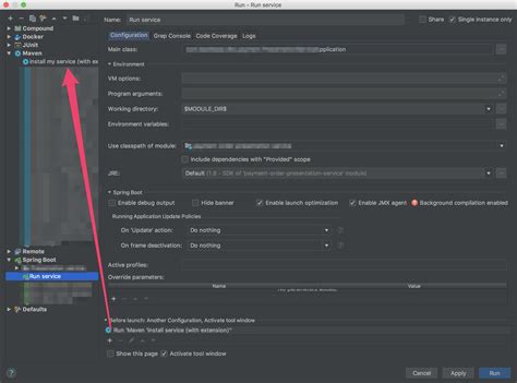 the impact of maven profiles on spring boot runner ides support intellij platform jetbrains