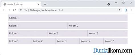 Tutorial Pengertian Bootstrap Grid System Duniailkom