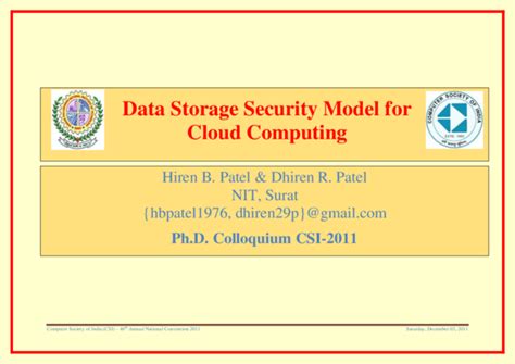 data storage security model for cloud computing ramkumar m