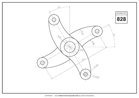 2D CAD EXERCISES 828 STUDYCADCAM Isometric Drawing Exercises Autocad