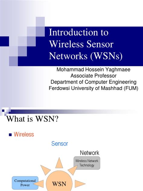 introduction to wireless sensor networks wsns pdf wireless sensor network computer network