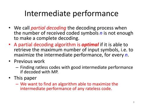 ppt an optimal partial decoding algorithm for rateless codes powerpoint presentation id 3174388