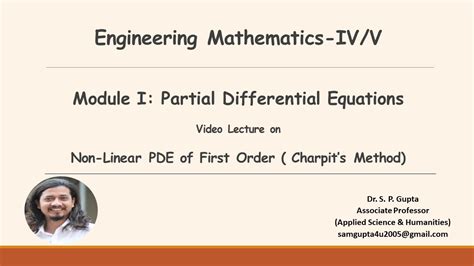 b tech charpit s method for non linear pde partial differential equation engg mathematics