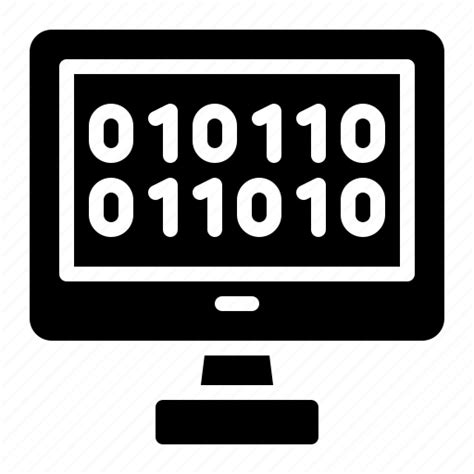 binary code coding computer programming icon