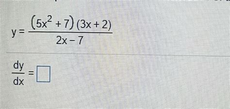 solved use the quotient rule to find the derivative of the