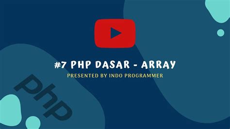 7 php dasar array youtube