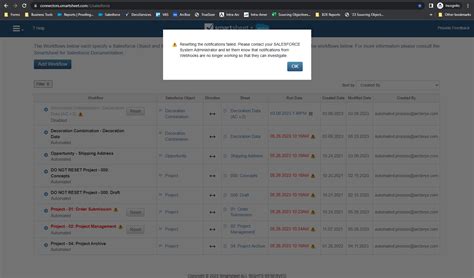 salesforce smartsheet connector error notifications could not be reset — smartsheet community