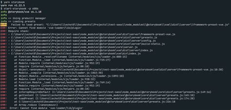 Vue Fails To Start With Scss Preset Issue Storybookjs