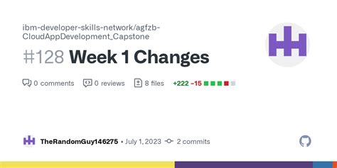 Week 1 Changes By TheRandomGuy146275 Pull Request 128 Ibm
