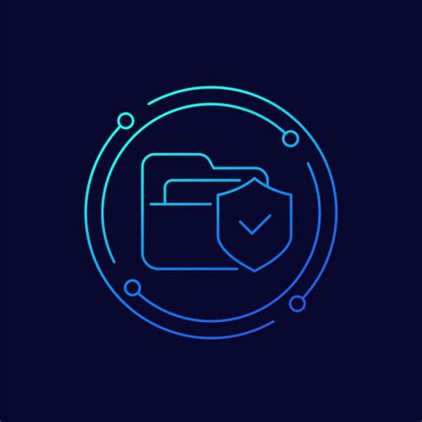 Premium Vector Secure Folder Line Vector Icon