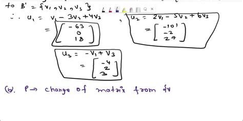solved let p and v3 9 complete parts and b find basis u1 uz u3 for r such that p is the