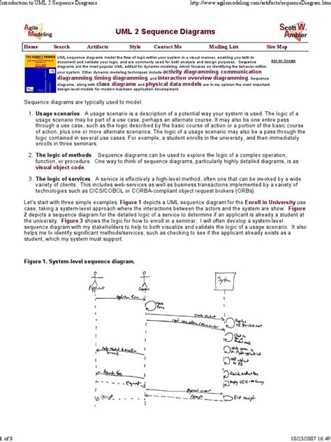 PDF Introduction To UML 2 Sequence Diagrams DOKUMEN TIPS