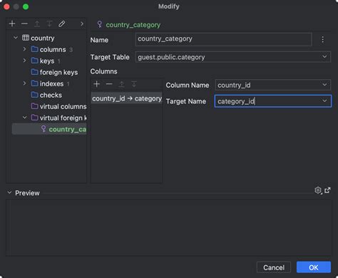 Create And Modify Dialogs DataGrip Documentation