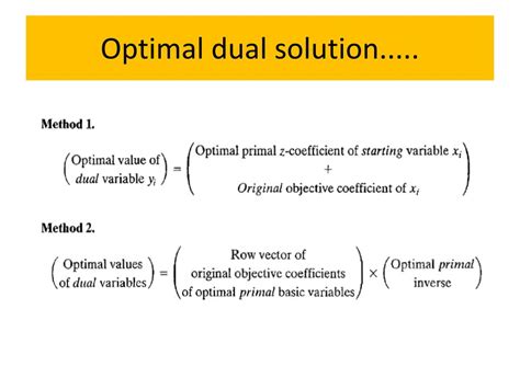ppt chapter 4 duality and post optimal analysis powerpoint presentation id 5569177