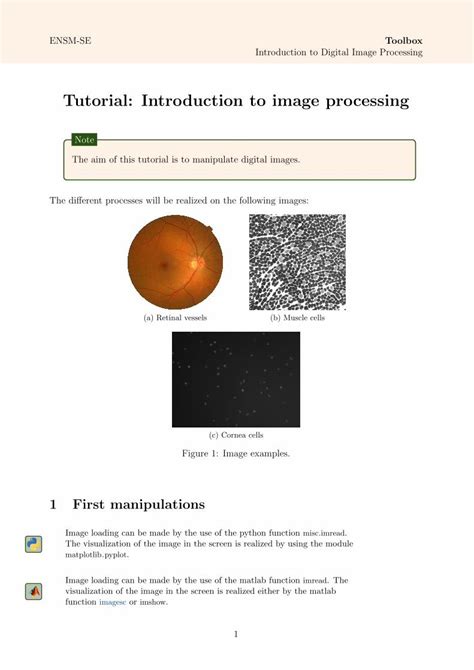 pdf tutorial introduction to image processing ensm se toolbox introduction to digital image