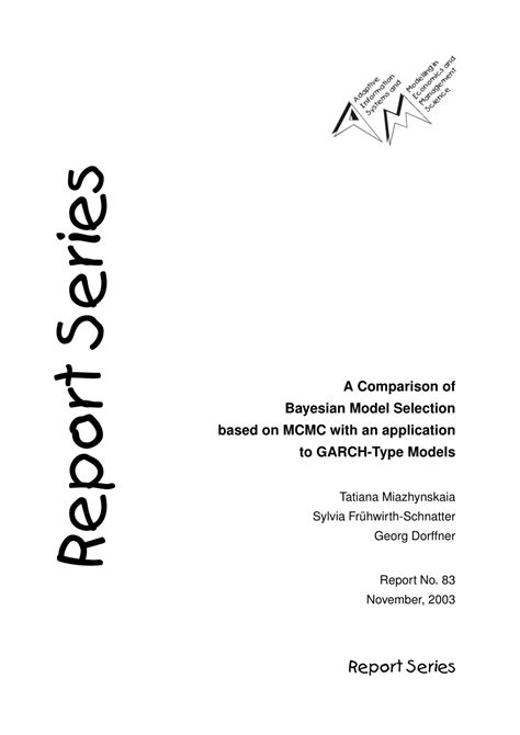 pdf a comparison of bayesian model selection based on mcmc with application to garch type models