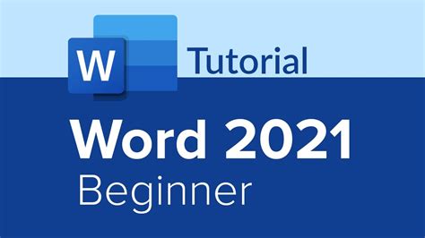word 2021 beginner tutorial part 1 of 3 youtube
