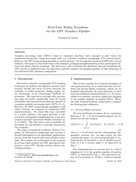 radon gpu manuscript pdf graphics processing unit shader