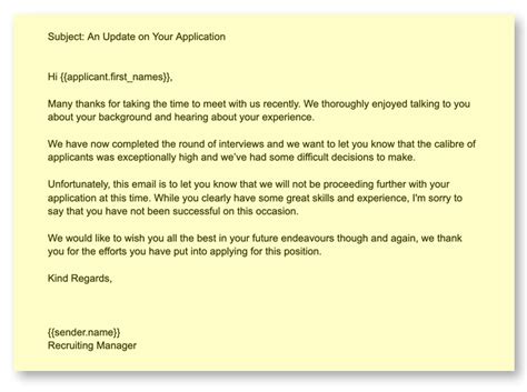 Recruiting Emails 10 Rejection After Interview V2 HR Partner