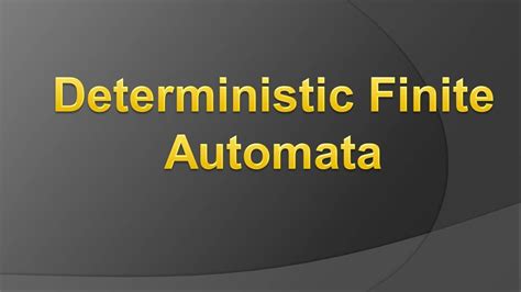 deterministic finite automata dfa theory of computation youtube