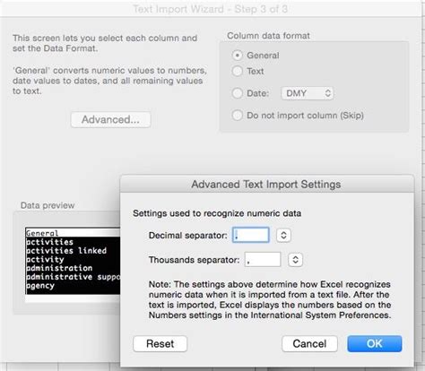 Change Decimal Comma To Dot In Excel Mac