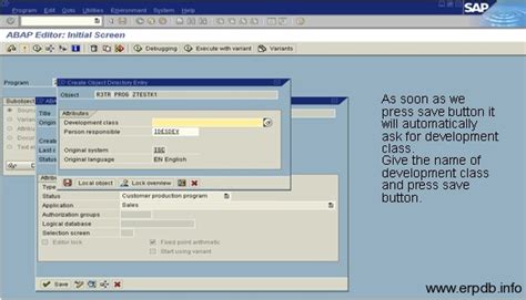 Create A Program In SAP ABAP