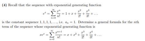 solved 4 recall that the sequence with exponential
