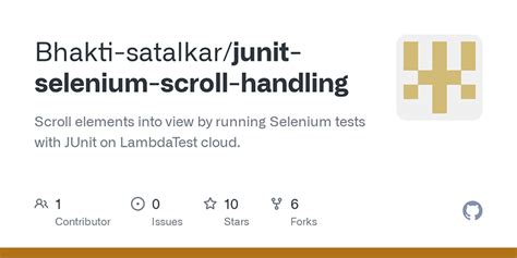 how to scroll elements into view by running selenium tests with junit on lambdatest cloud