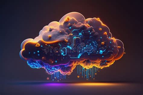 Abstract Cloud Storage Computing Advanced Artificial Intelligence