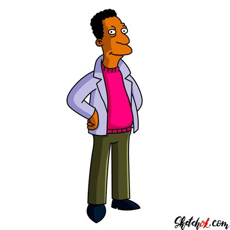 How To Draw Carl Carlson Step By Step Drawing Tutorials The Simpsons Classic Cartoon