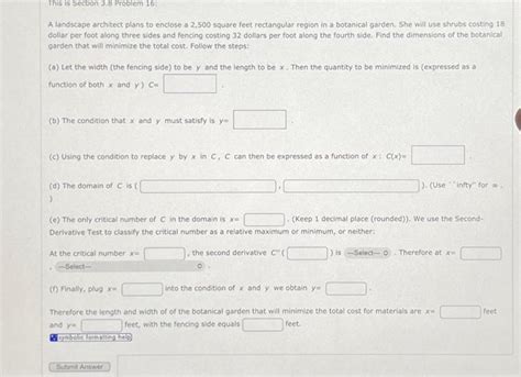this is section 3 8 problem 16 a landscape architect