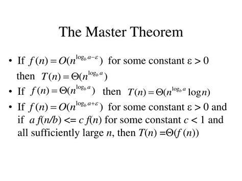 master theorem