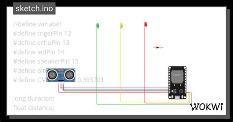 Sensor Ultrasonik Esp32 Wokwi Arduino And Esp32 Simulator