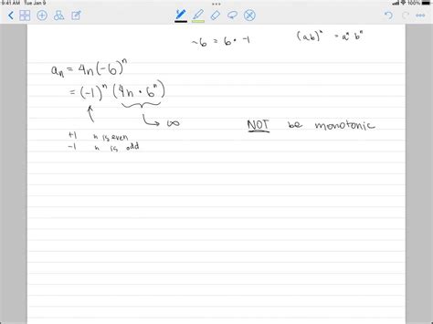 solved determine whether the sequence is increasing decreasing or not monotonic 4n 6 n