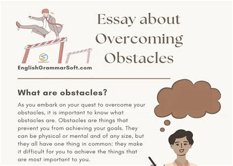 Essay About Overcoming Obstacles In Life EnglishGrammarSoft